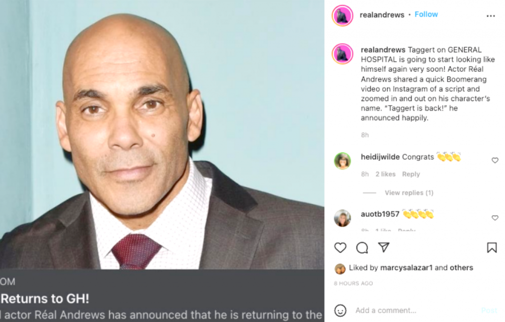 General Hospital Comings and Goings: Real Andrews Returns - Taggert ...