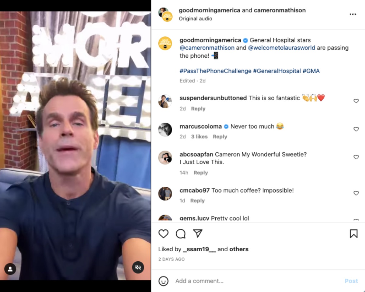 General Hospital: Cameron Mathison Shares Updates Fans With Exciting ...