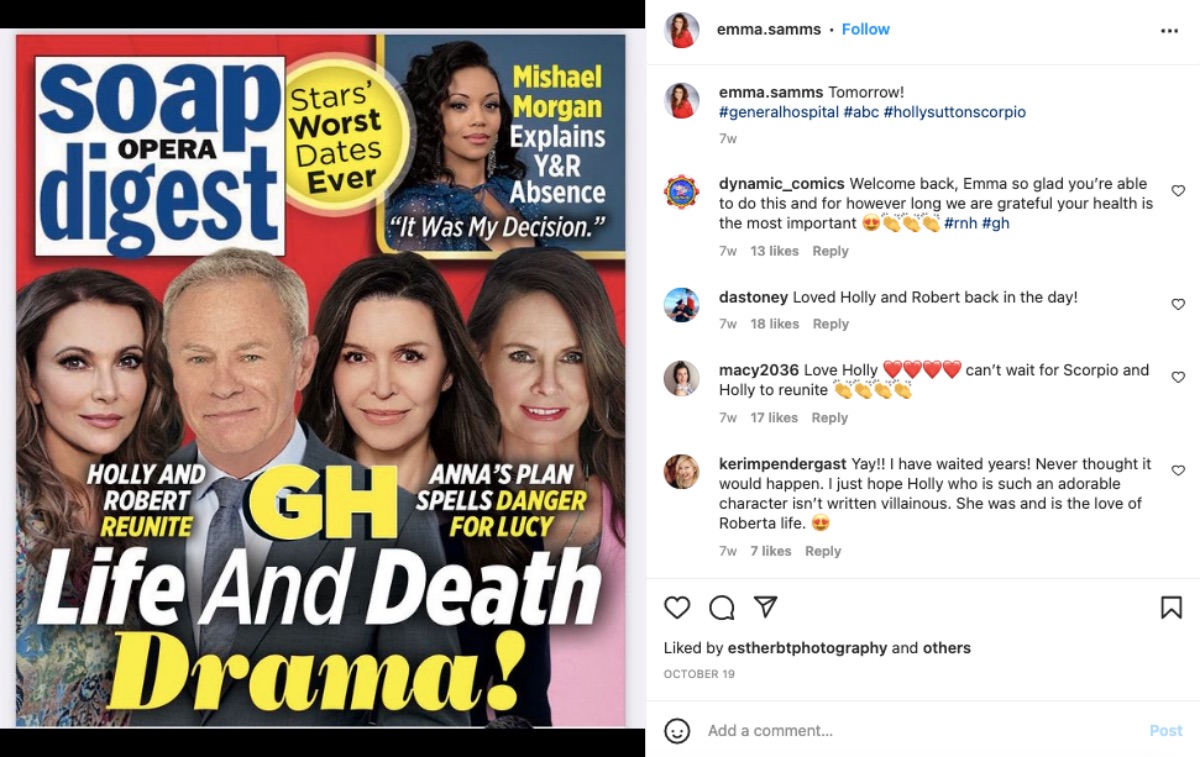 General Hospital's Emma Samms On The End Of Robert And Holly...For Now ...
